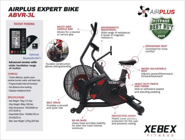 XEBEX AIRPLUS EXPERT BIKE 3.0 - XEBEX FITNESS