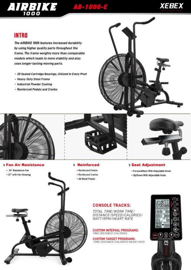 XEBEX AIR BIKE 1000 - XEBEX FITNESS