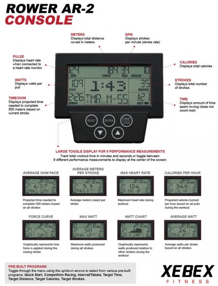 XEBEX AIR ROWER 2.0 - XEBEX FITNESS