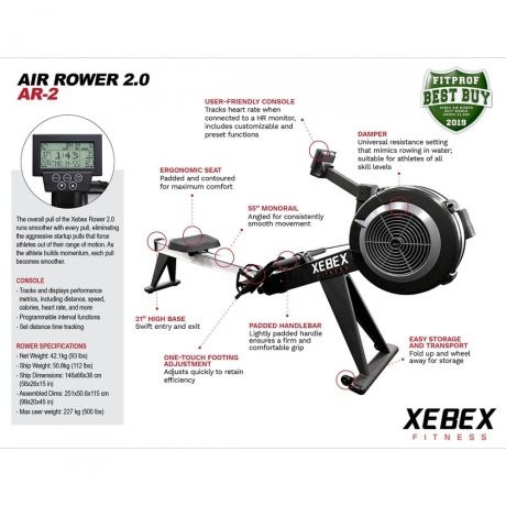 XEBEX AIR ROWER 2.0 - XEBEX FITNESS